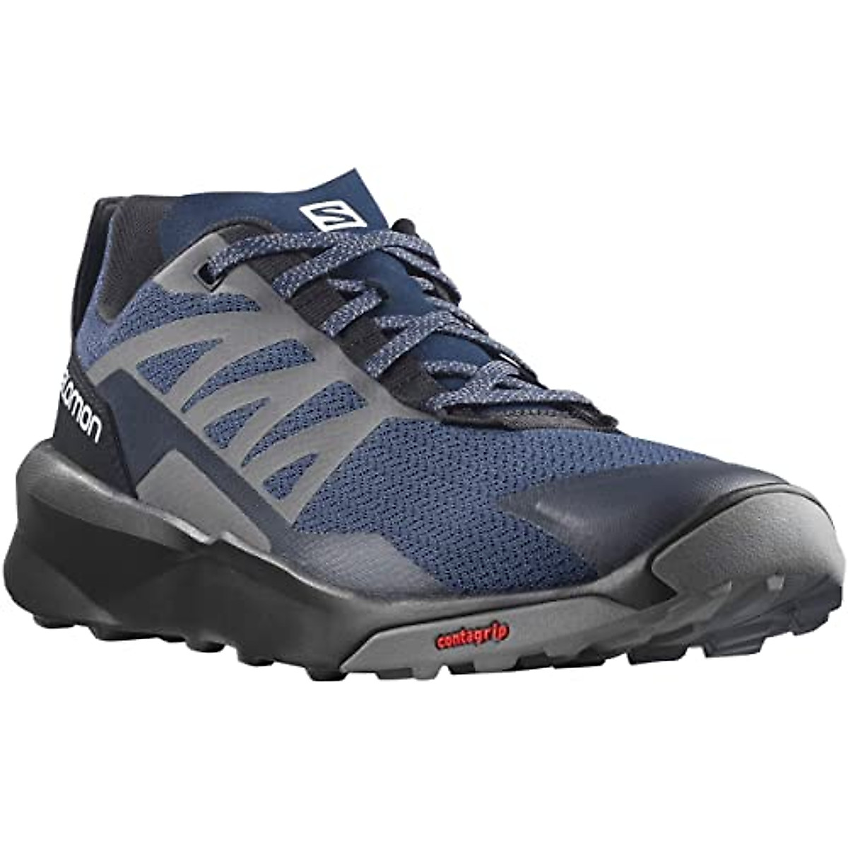 Salomon Patrol Hiking Shoes for Men Climbing, Mood Indigo/Black/Quiet Shade, 12