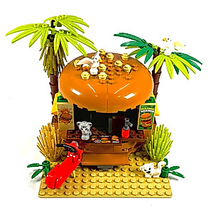 General Jim's Paradise Burger Modular Building Blocks Set | Intricate and Colorful Burger in Paradise Brick Building Experience