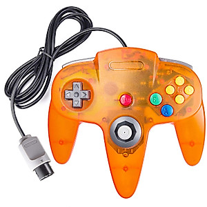 miadore 2 Packs N64 Controllers, Classic N64 Bit 64 Wired Joystick for Ultra N64 Video Game System N64 Console (Jungle Blue and Orange)