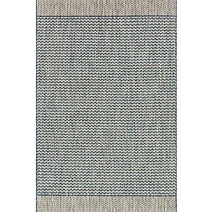 Loloi Isle Collection Indoor/Outdoor Area Rug, 3 ft 11 in x 5 ft 10 in, Grayblue