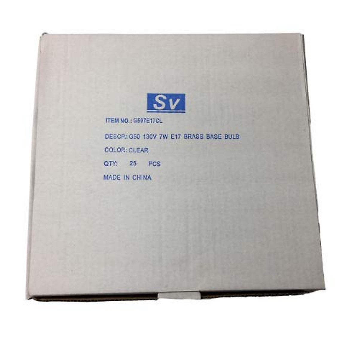 Sival - Replacement Globe Light Bulb, G50, 7W/130V, E17 (C9) Intermediate Base, Clear, 25 Pack (G16-1/2)