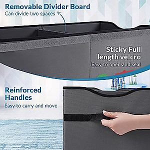 VICTORICH Toy Box Chest for Boys Girls, Collapsible Kids Toy Organizers Storage Bins Extra Large Toy Baskets with Lid & Handles for Clothes, Blanket, Nursery, Playroom, Bedroom, Stuffed Animals, DarkGrey