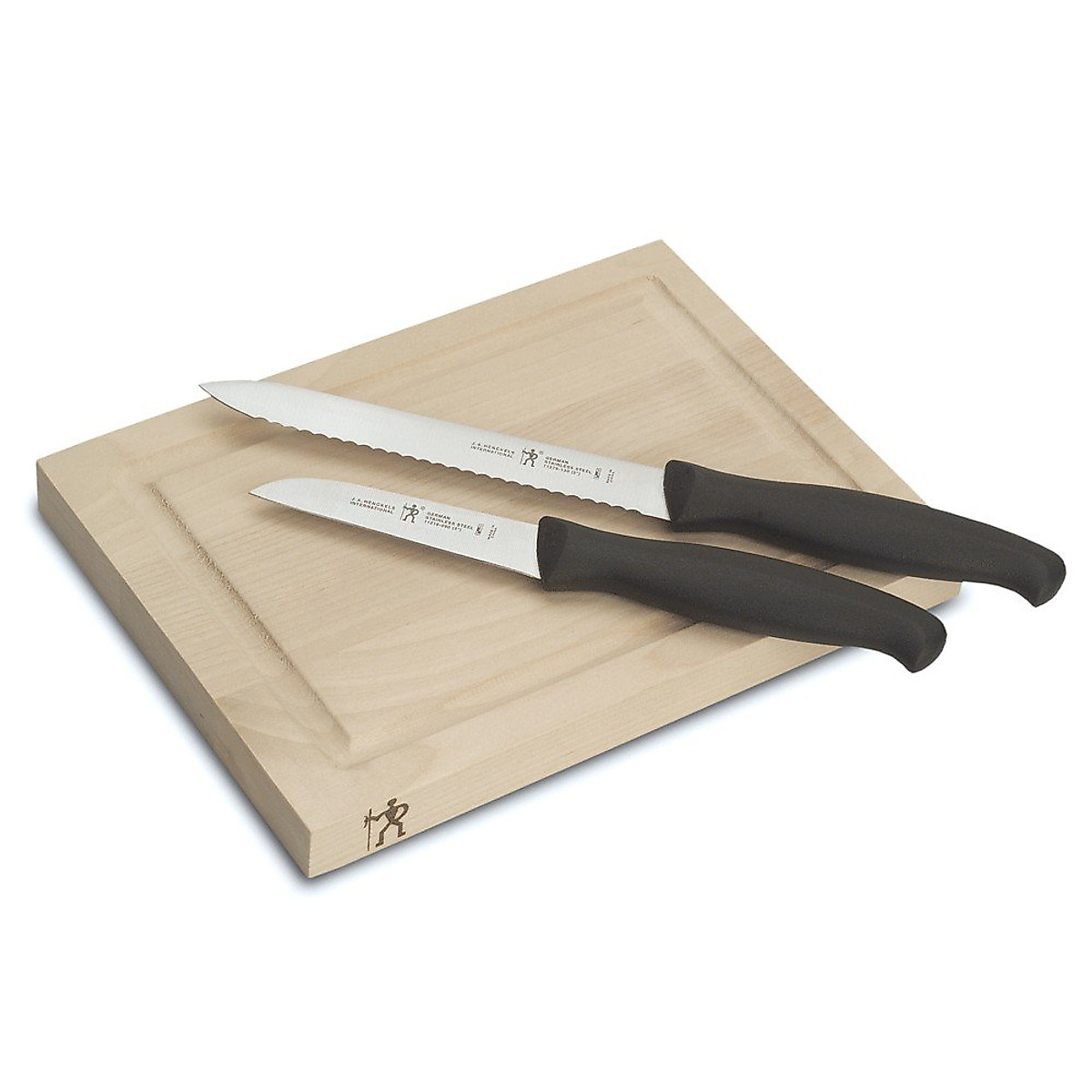 HENCKELS J.A International Accessories Bar Knife & Board Set, 3-piece, Black/Stainless Steel