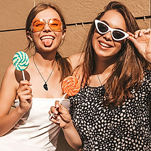 MJartoria Best Friend Necklaces BFF Necklace for 2 Friendship Valentines Day Gifts Matching Heart Pendant Necklace Best Friends Forever (Black, A-Weirdo 1 Weirdo 2)