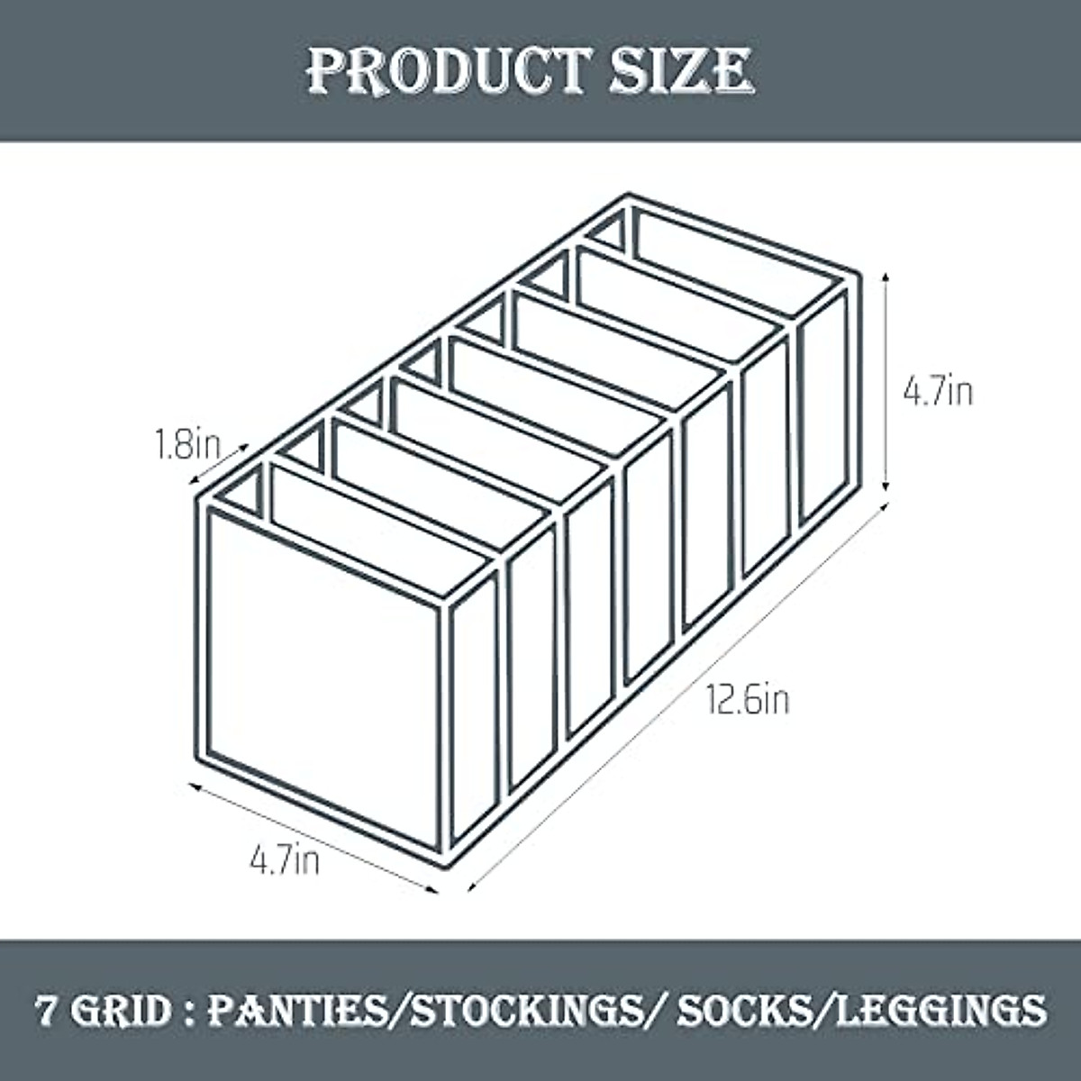 7 Grid Thickened And Upgraded Laundry Cabinet Clothes Finisher, Folding Drawer Wardrobe Clothes Finisher, Suitable For Jeans / T-shirts / Underwear / Shorts /Socks And Other Clothes