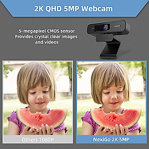 Zoom Certified, NexiGo N940P 2K Zoomable Webcam with Remote and Software Controls | Sony Starvis Sensor | 1080P@ 60FPS | 3X Zoom in | Dual Stereo Microphone, for Zoom/Skype/Teams/Webex (Black)