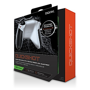 Bionik Quickshot Trigger Grips for Xbox One: Better Grip, Faster Response Time- White - Xbox One