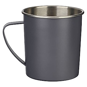 Christian Art Gifts Stainless Steel Single Wall Travel Camp Style Mug w/Comfort Handle for Men & Women: Stand Firm - 1 Cor. 16:13 Inspirational Bible Verse, Sturdy Lightweight Design, Gray, 17 oz.