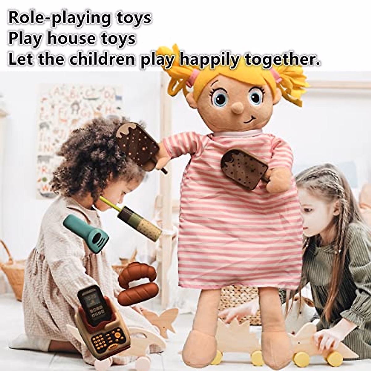 weilishun Human Body Anatomy Toy for Kids -Soft Plush Anatomy Doll, DIY Human Body Model Awareness Teaching Tools & Preschool Science Learning Toy(Pink)