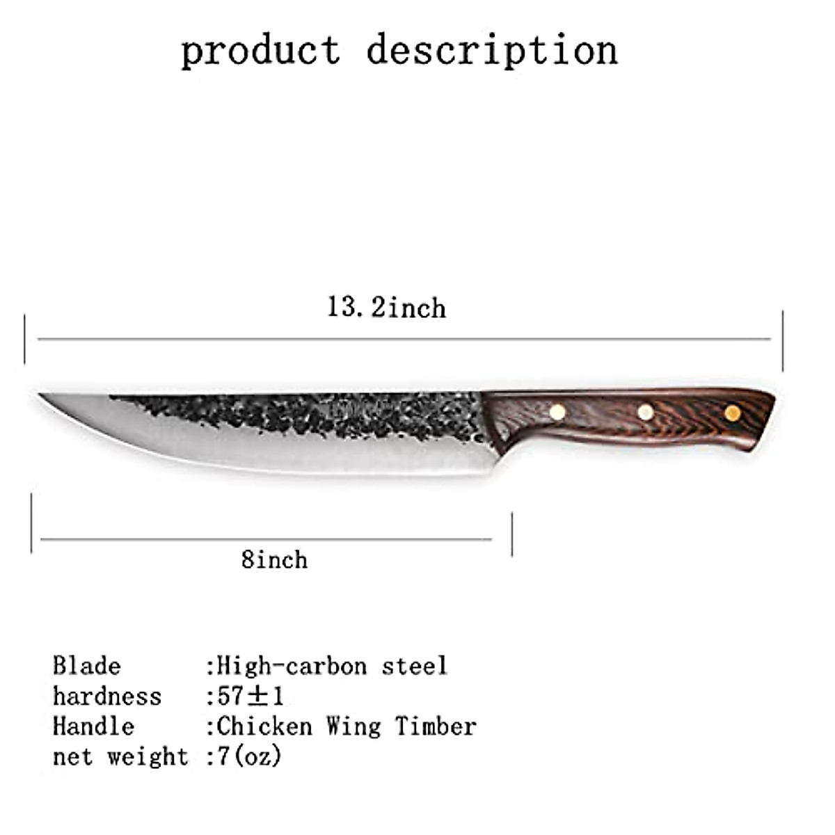 8 inch Chef Knife High Carbon Stainless Steel Knife,Fruit and Vegetable Cutting Chopping Carving Knives,with Gifted Box