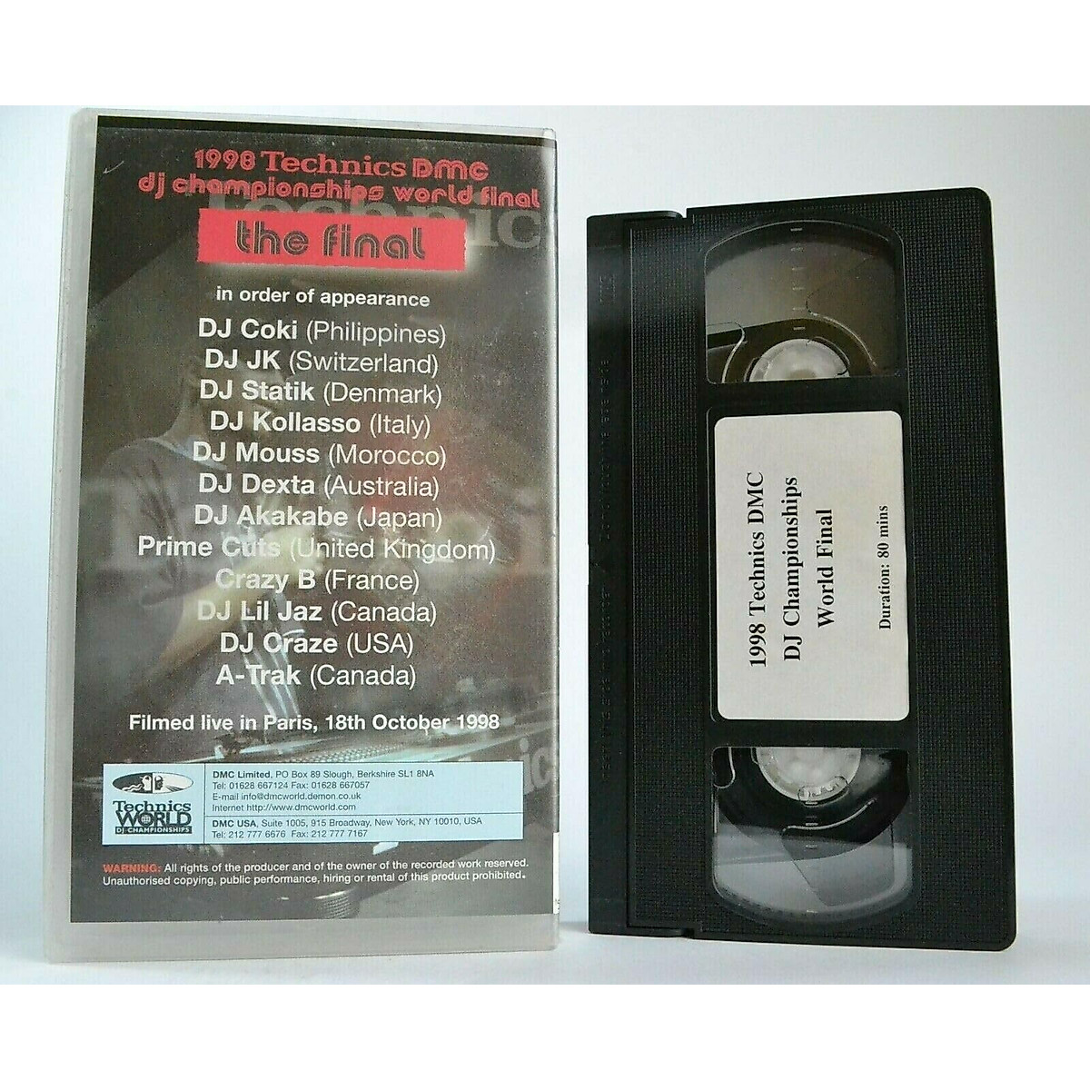 1998 Technics DMC DJ Championships World Final VHS