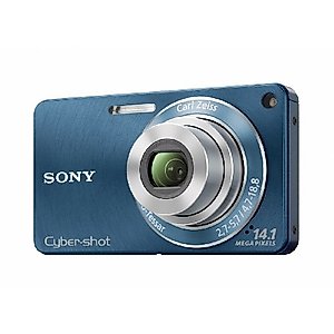 Sony DSC-W350 14.1MP Digital Camera with 4x Wide Angle Zoom with Optical Steady Shot Image Stabilization and 2.7 inch LCD (Blue)