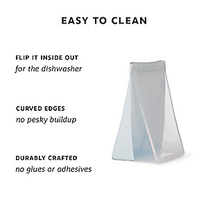 W&P Porter Silicone Reusable Storage Bag, Sandwich (36oz Stand-Up), Mint, Food Storage Container, Microwave and Dishwasher Safe, Easy Cleaning