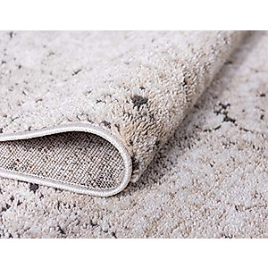 Unique Loom Portland Collection Bohemian Vintage Inspired Medallion Tone Design Area Rug, 7' 10" x 10' 0", Beige/Ivory