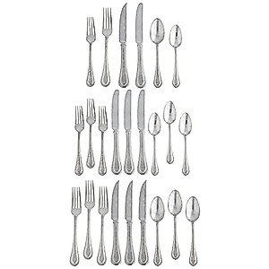 Lenox 893079 Textured Neutrals 24-Piece Flatware Set