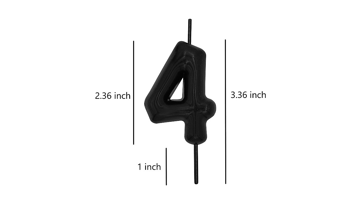 DERVENTA Black Number Candle for Celebrations | Elegant Birthday Decor