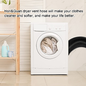 Hon&Guan 3" x 8FT Insulated Duct with Aluminum Foil, Flexible Dryer Vent Hose for HVAC Ventilation and Duct Fan Systems, 2 Clamps Include