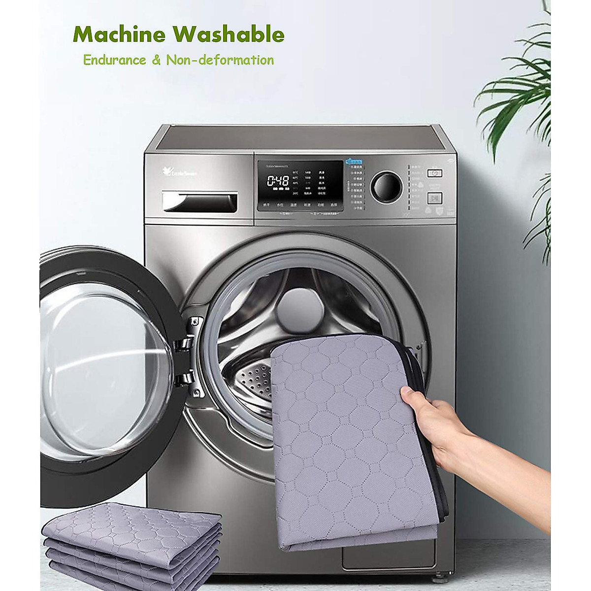 Wontee Guinea Pig Cage Liners Guinea Pig Bedding Washable Guinea Pig Pee Pads Waterproof Reusable for Guinea Pigs Ferrets Hamsters Rabbits (L: 35" x 28")