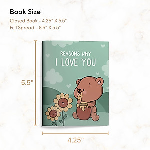 Mothers day gift, Anniversary Birthday Gift for Girlfriend Boyfriend, Husband Wife, Personalized Gift for Him Her, Reasons Why I Love You, Illustrated Fill-in-The-Blank