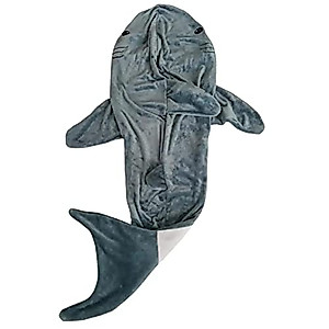 VAHIGCY Shark Blanket Adult - Wearable Shark Blanket Super Soft Cozy Flannel Hoodie - Shark Onesie Blanket Hoodie