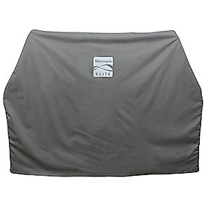 Kenmore Elite PA-20382 65" BBQ Grill Cover, Heavy Duty Weatherproof Fabric for Outdoor Patio Backyard, Fits Grills up to 65" Width, Gray