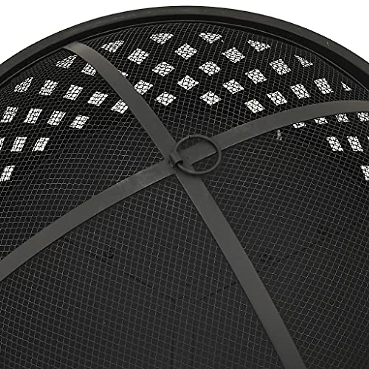 Outdoor Fire Pit Large Wood Burning Patio Backyard Firepit for Outside, for Camping Picnic Bonfire Garden Beaches Park, with Poker 26.8 "