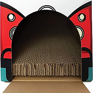 American Cat Club Cat House with Scratcher & Catnip included - Retro Van
