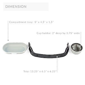 Stroller Child's Tray - Accessory- Compatible with Ypsi Stroller Black