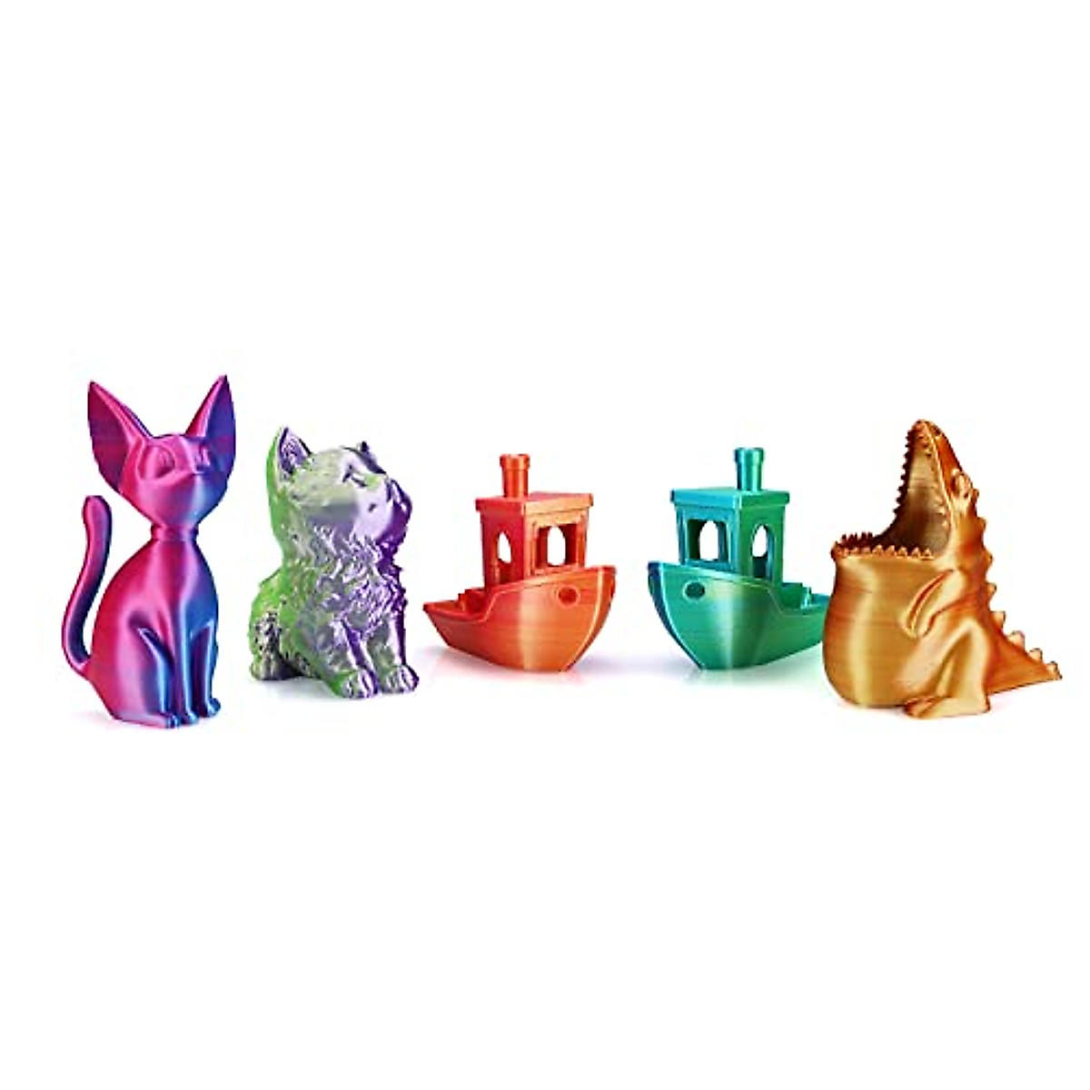 Tumbler PLA 3D Printer Filament, 1.75mm Dimensional Accuracy +/- 0.03mm 2.2lbs, Silk Magic Color Blue Green