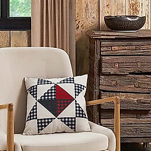 Throw Pillow by Virah Bella - Diamond Star - 18" x 18" Decorative Accent Pillow - Cabin & Farmhouse Couch Décor