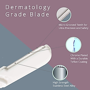 Dermaplaning Tool (9 Count) – Easy to Use Dermaplane Razor For Face – Practical Hair Remover Blade for Eyebrows and Peach Fuzz – Facial Shaver for Women That Helps Exfoliate and Smooth the Skin