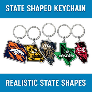 Rico Industries NFL Dallas Cowboys Carbon Fiber State Shape Keychain