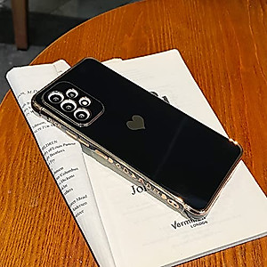 Jmltech Galaxy A23 5g Case, for Samsung Galaxy A23 5g Case Women Girls Cute Design Soft Silicone Camera Protection Protective Lovely Heart Phone Case (Black)