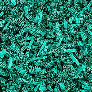 MagicWater Supply Crinkle Cut Paper Shred Filler (2 LB) for Gift Wrapping & Basket Filling - Teal