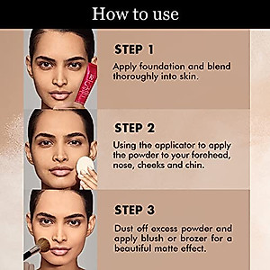 FV Setting Powder, Oil-Control, Long-Lasting, Medium Coverage Pressed Face Powder Makeup, Matte Finish for Oily, Dry & Normal Skin, Natural Beige, 0.28 Oz