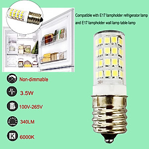 LaWana 5304517886 KEI D28a KEL2811 White Light LED Bulb Compatible with Frigidaire Kenmore Electrolux Crosley 100V-265V Freezer Lamp(White Light)