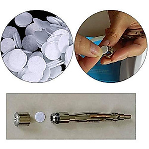 200 Pcs Microdermabrasion Cotton Filters Replacement 10 mm Dia Microdermabrasion Filters Facial Vacuum Filters Accesories Sponge Filter for Comedo Suction Microdermabrasion (White)