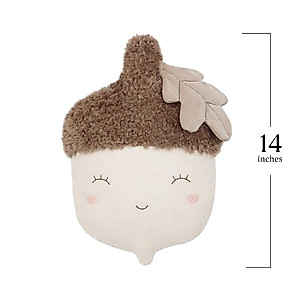 MON AMI Nutty Acorn Stuffed Plush Décor Pillow – 14”, Soft & Squishy Acorn Stuffed Animal Toy & Decor, for Kids of All Ages