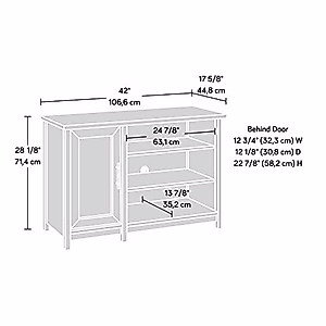 Sauder Coral Cape TV Stand with Storage, L: 41.97" x W: 17.64" x H: 28.11", Sindoori Mango Finish