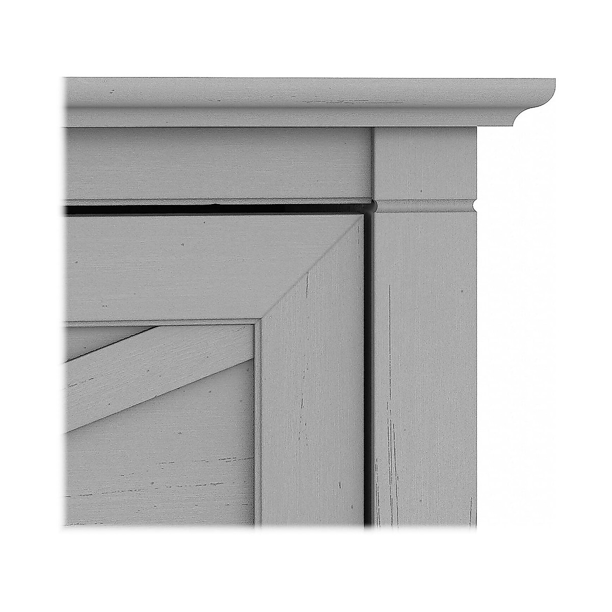 Bush Furniture Key West 60W L Shaped Desk with 2 Drawer Mobile File Cabinet in Cape Cod Gray