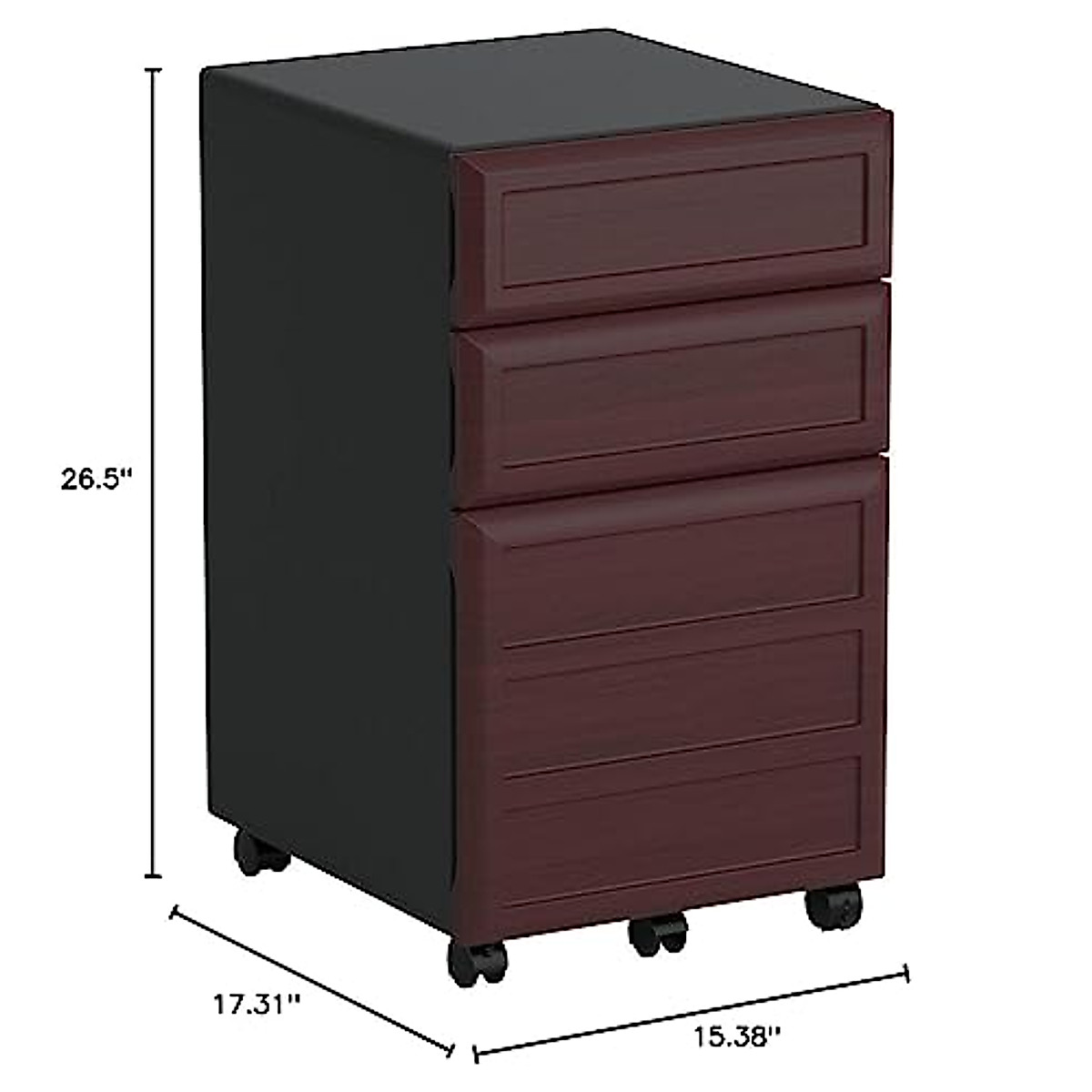 Ameriwood Home Pursuit Mobile File Cabinet, Cherry
