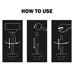 Luckyway 10-Piece Screw Extractor and Left Hand Drill Bit Set, Bolt Extractors, for Removing Broken Studs, Bolts, Socket Screws, and Fittings