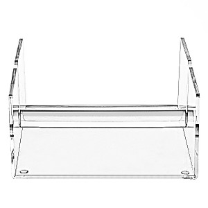 MyGift® Modern Clear Acrylic Napkin Holder for Table with Center Weighted Bar