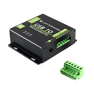 waveshare USB to RS232 / RS485 / TTL (UART) Industrial Isolated Converter with Original FT232RL Inside Aluminium Alloy Enclosure Power/ADI Magnetical Isolation,TVS Diode