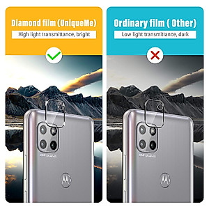 UniqueMe [ 2+3 Pack Compatible with Motorola One 5G Ace Tempered Glass + Camera Lens Protector Screen Protector [Easy Installation][HD Clear][9H Hardness]【Not for Moto G 5G/One 5G/One 5G UW】