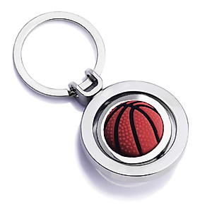 YQIMYIM 3D Rotating Basketball Key Chain Keyring Creative Gifts Accessories