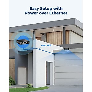 REOLINK 4K PoE Security Camera System, IP Outdoor Cameras 8X Duo 2 PoE with 1x RLN16-410 (Built-in 4TB HDD) Video Recorder