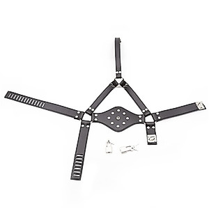 JCAKES Leather Sport Head Belts Cosplay Face Masks Rivet Mouth Masks Masquerade Costume Accessory