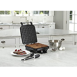 Cuisinart 4-Slice Belgian Waffle Maker, Stainless Steel/Black, WAF-150P1