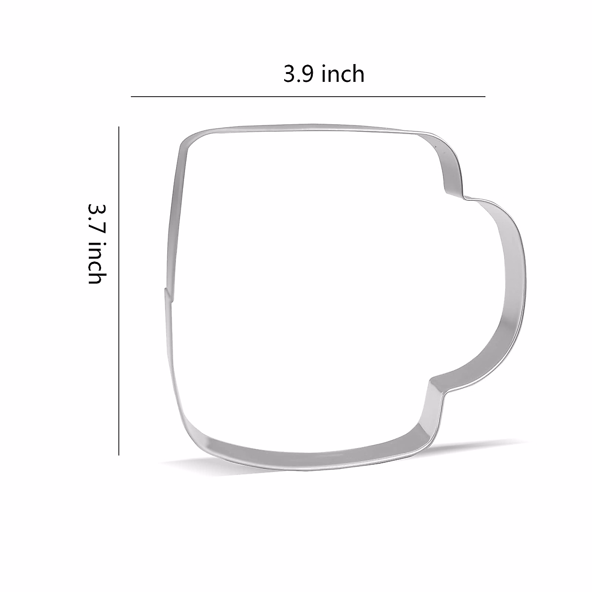 3.9 inch Coffee Mug Cup Cookie Cutter - Stainless Steel